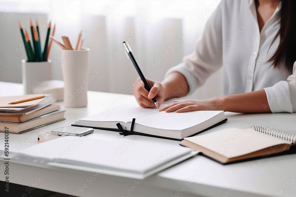 Pessoa Escrevendo, Estudando, Trabalhando e Fazendo Anotações ...