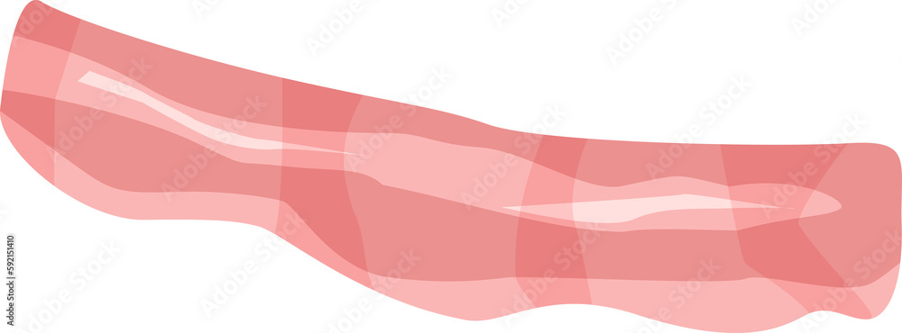 Raw bacon. Meat product. PNG image. ingredient for cooking, café and ...