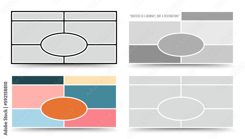 Moodboard template. Photo collage layout. Minimalist Moodboard. Stock ...