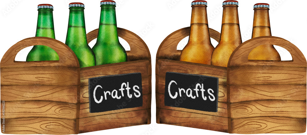 glass bootle m,ug of beer craft alcohol drink elements bar pub ...