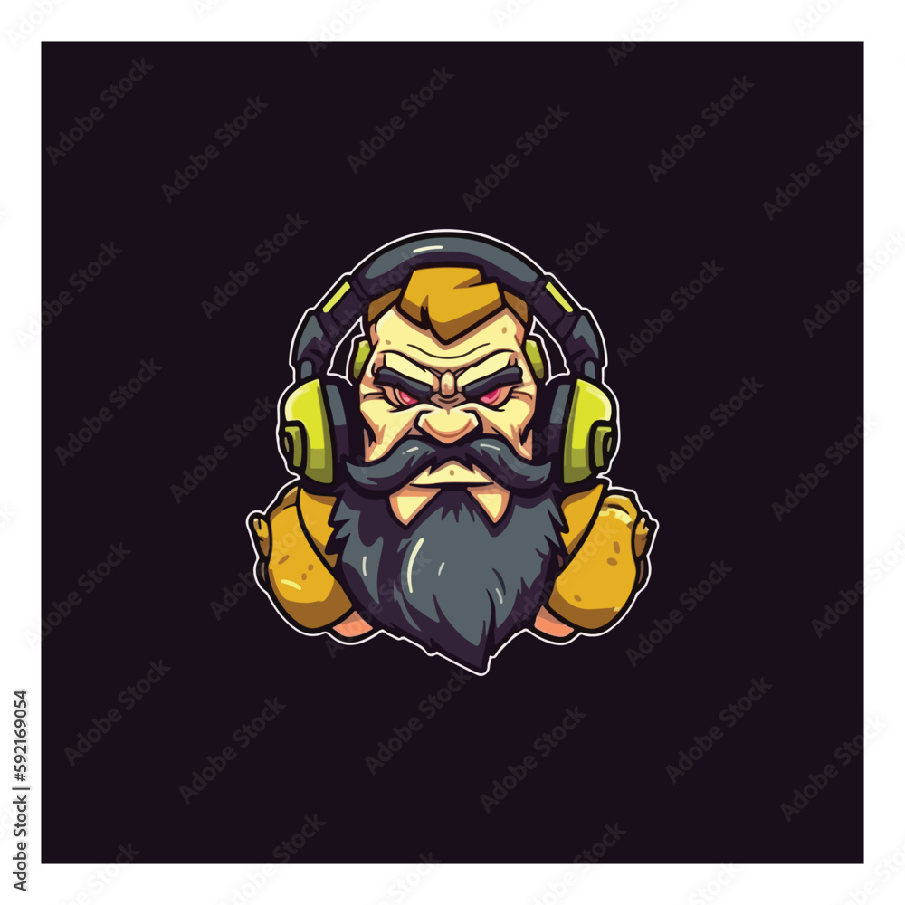 gamer mascot logo design vector with modern illustration style concept ...