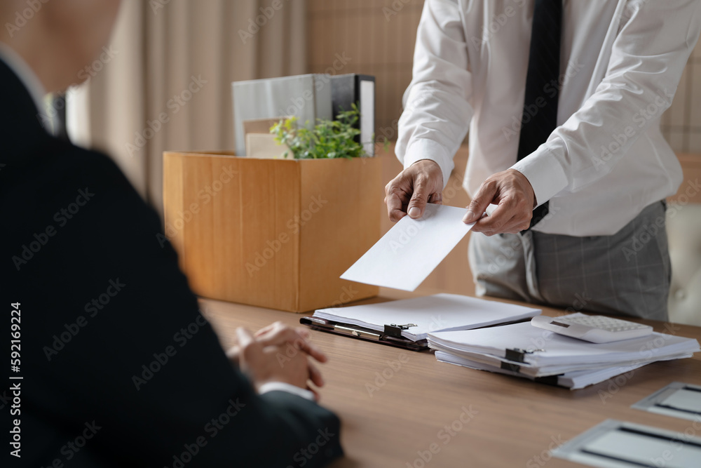 Resignation Business People Breaking The Contract With Resignation