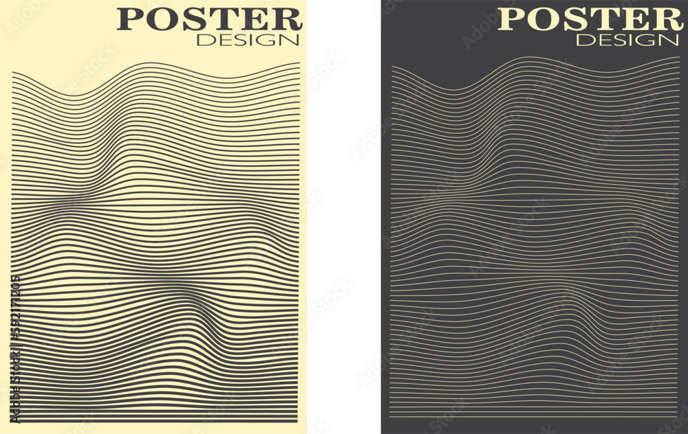 vector background with lines poster design Stock Vector | Adobe Stock