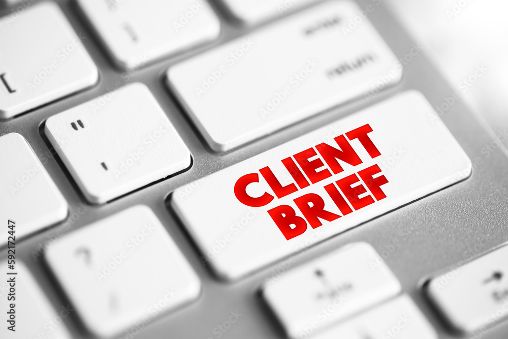 Client Brief - document that outlines the requirements and scope of a ...
