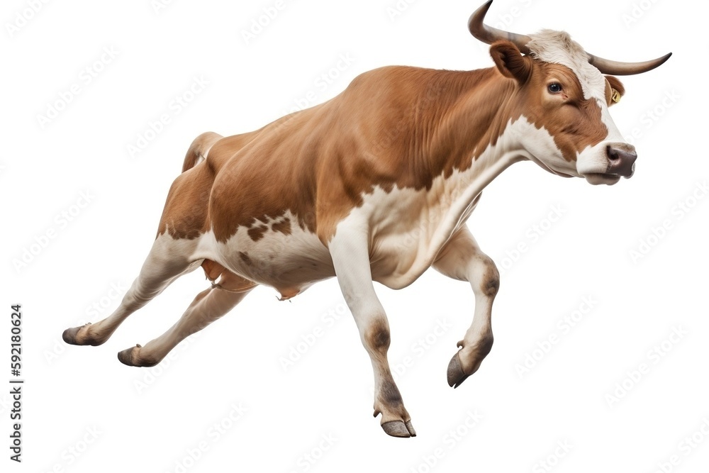 cow isolated on white background Stock Illustration | Adobe Stock