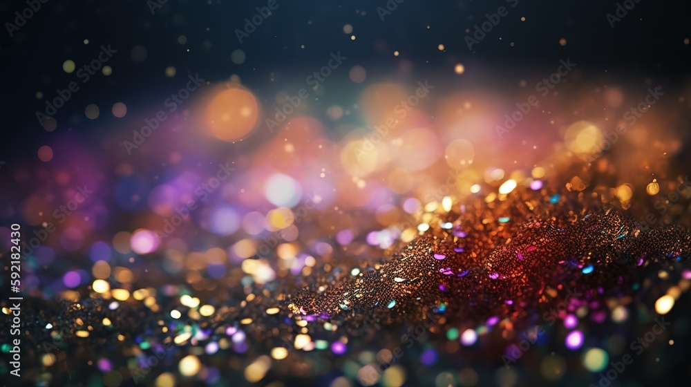Sparkling Luxury: Glitter, Bokeh Sparkles, and Particles. Generative AI Stock Illustration ...