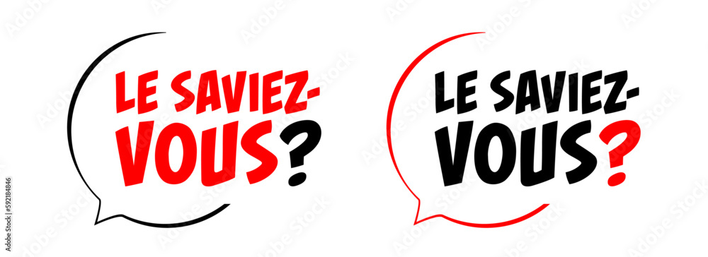 Le saviez-vous ? Stock Vector | Adobe Stock