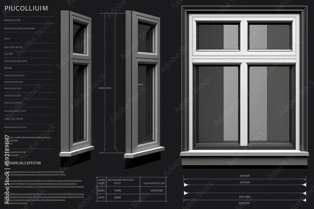 UPVC Windows Infographic Illustration for Brochure or Advert, Generated ...