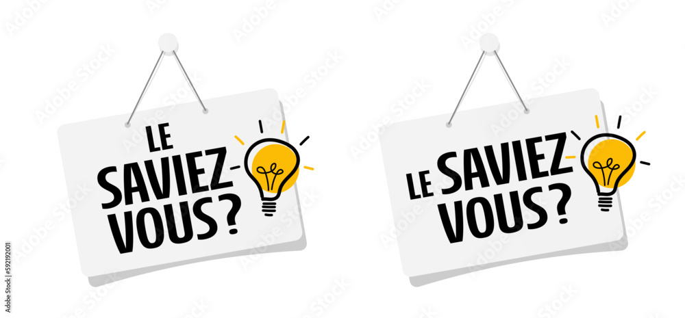 Le saviez-vous ? Stock Vector | Adobe Stock Le saviez-vous ? Stock Vector | Adobe Stock
