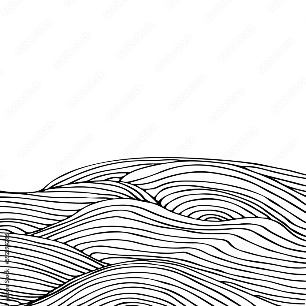 Simple Wave Pattern Black And White