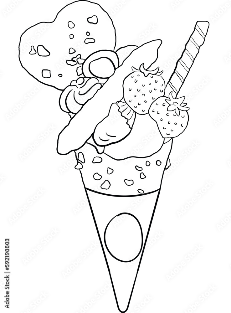 Indulge your sweet tooth with Sweet Treats, a coloring page featuring a ...
