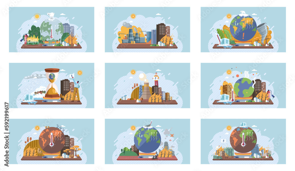 Metaphor climate change, global warming and water crisis. Measuring planet temperature. Global ...