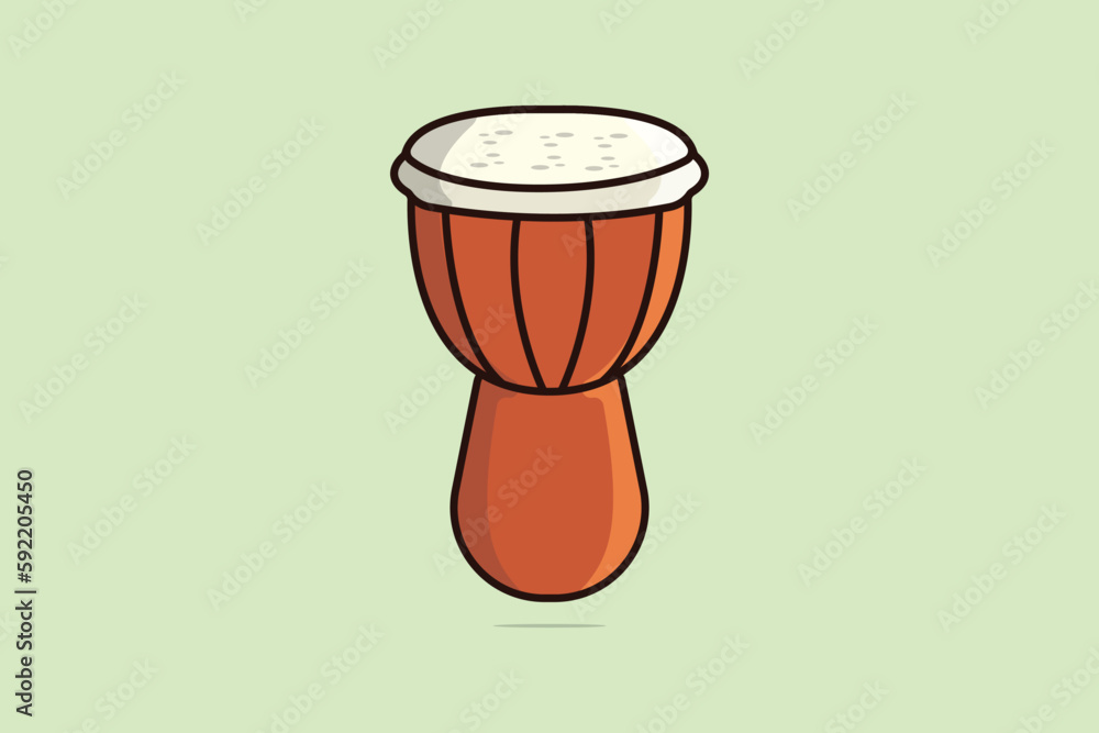 Drum Snare with Ropes vector illustration. Music instrument object icon ...