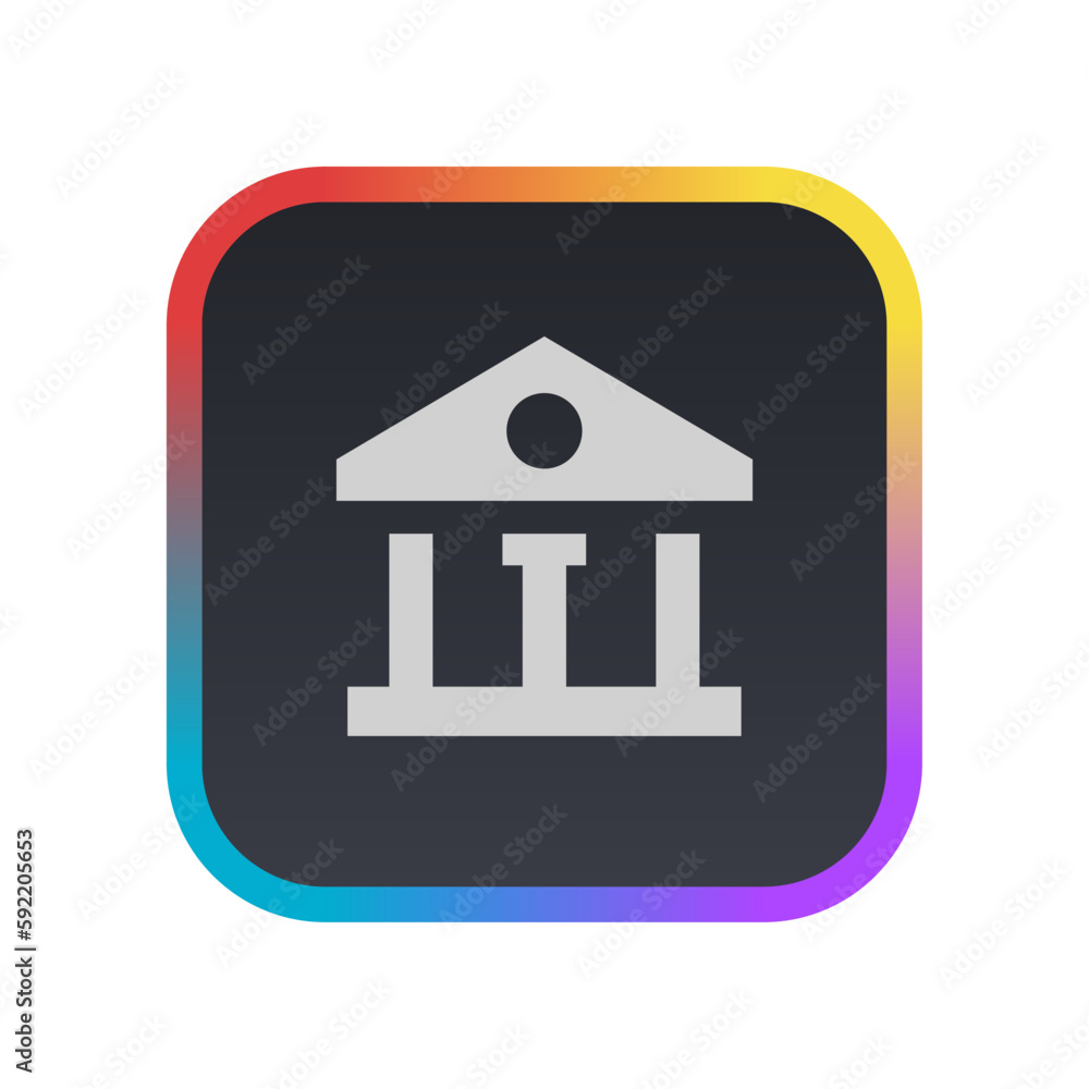 Bank - Pictogram (icon) Stock Vector | Adobe Stock