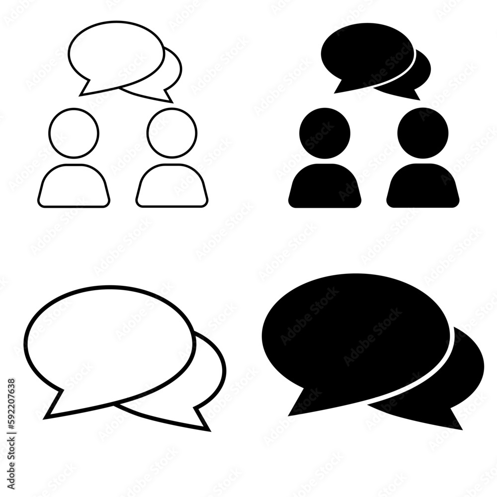 Chat icon vector. Communication illustration sign. Correspondence ...