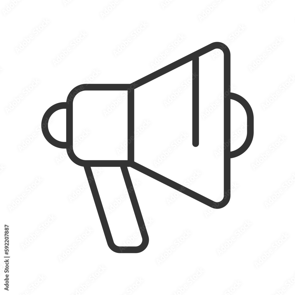 Advertising pixel perfect linear icon. Promoting product sales ...