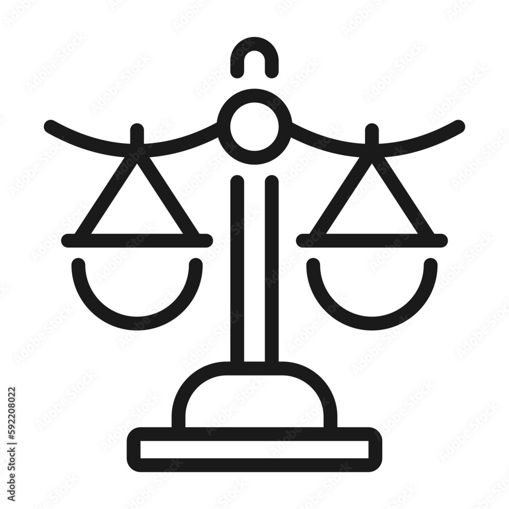 Balance scale pixel perfect linear icon. Western zodiac sign. Libra in ...