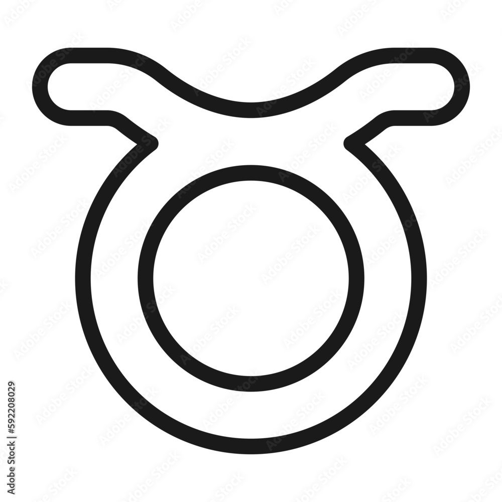 Taurus pixel perfect linear icon. Earth star sign. Element of modern ...