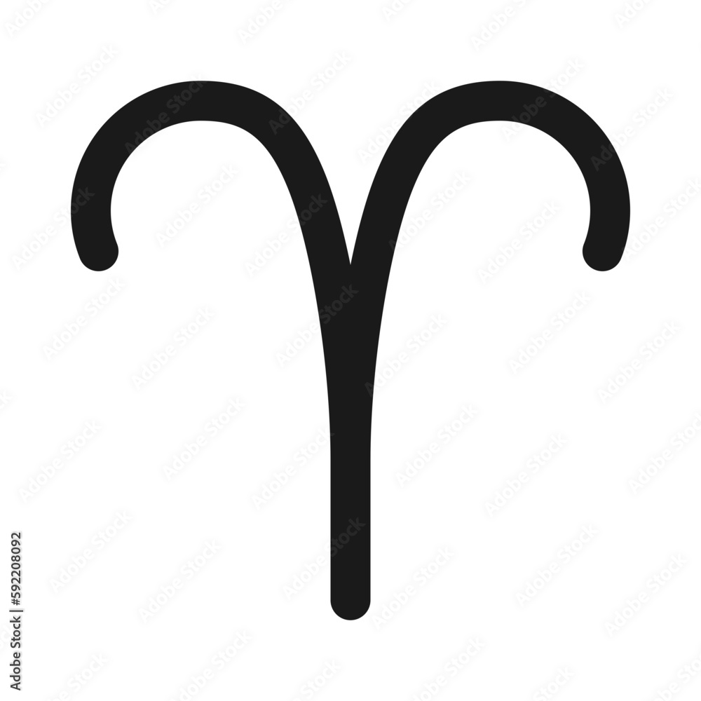 Aries pixel perfect minimalistic linear icon. Zodiac element ...