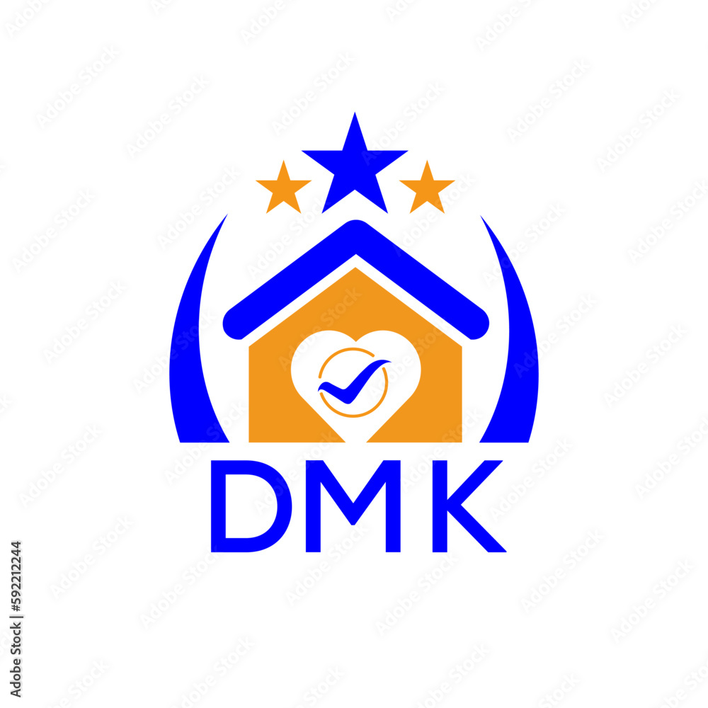 DMK House logo. KJG Letter logo and icon. Blue vector image on white ...