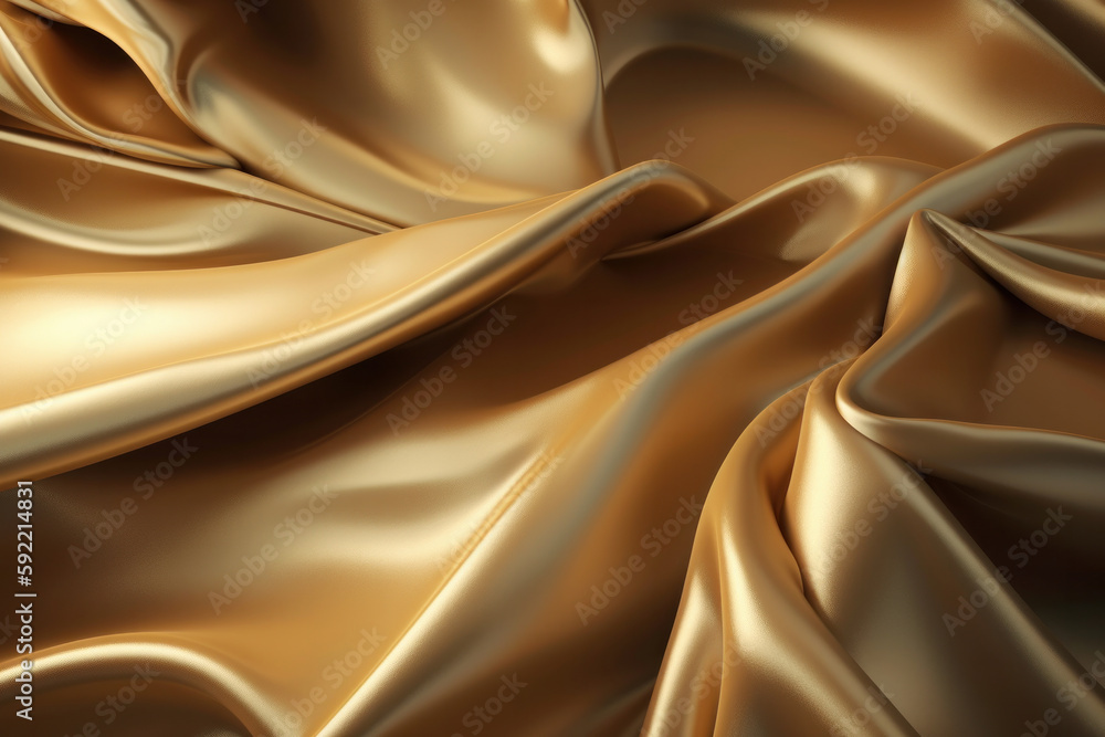 This golden cloth background with wavy folds is perfect for creating a ...