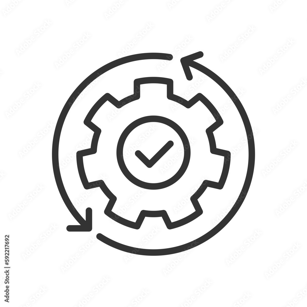Automation pixel perfect linear icon. Manufacturing process. Boost ...