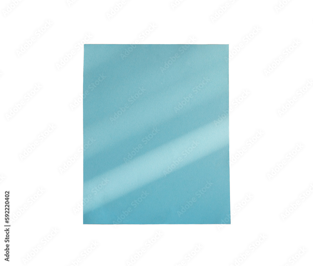 Blank blue paper sheet card on transparent background. Business brand ...