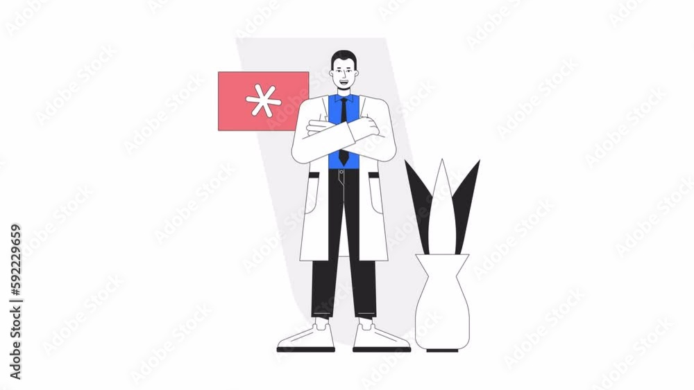 Healthcare professional animation. Animated emergency medical ...