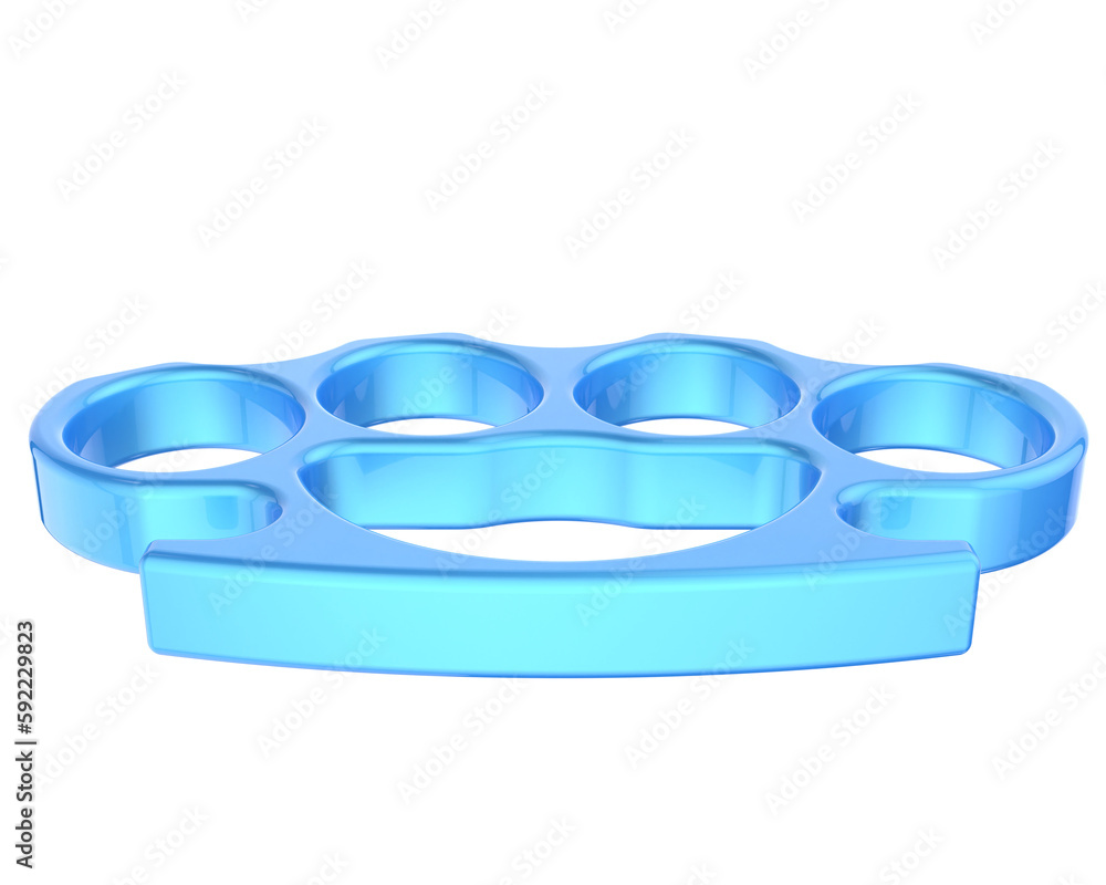 Brass knuckles isolated on transparent background. 3d rendering ...