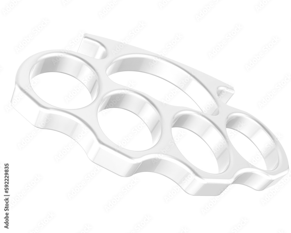 Brass knuckles isolated on transparent background. 3d rendering ...
