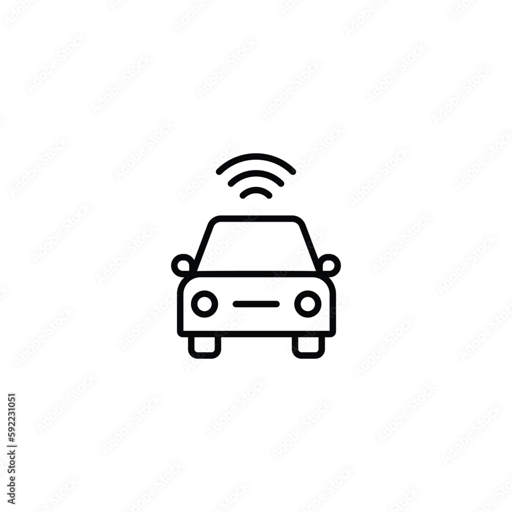 Smartcar icon design with white background stock illustration Stock ...