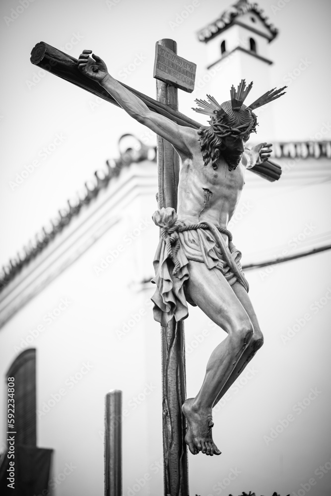 Cristo crucificado, paso, Semana Santa, Huelva, Sevilla, cruz, La ...
