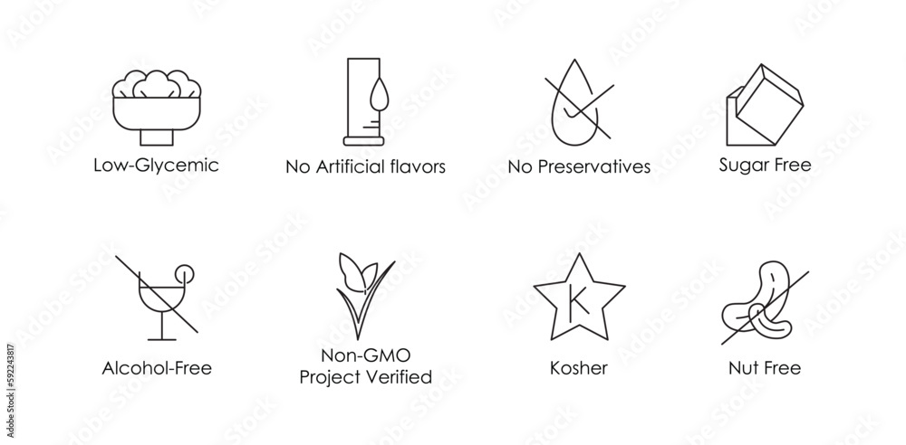 low glycemic, no artificial flavors, no preservatives, sugar free ...