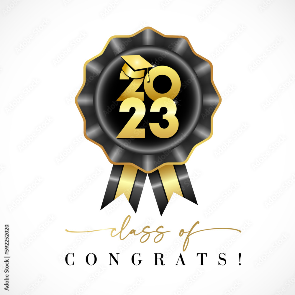 2023 class of graduates black rosette. Congratulations Graduate of 20 ...