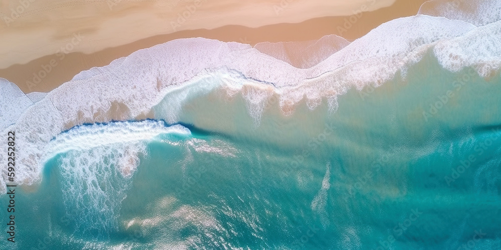 Ocean waves on the beach as a background. Beautiful natural summer ...