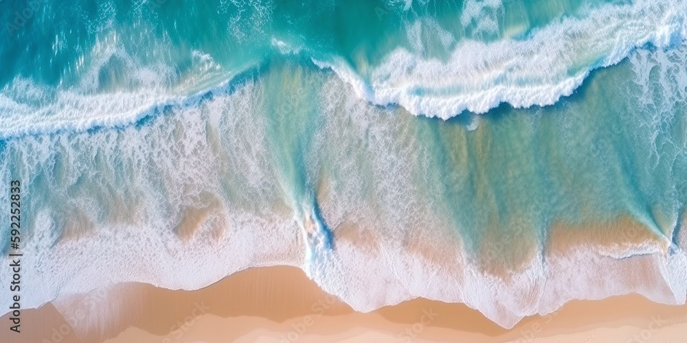 Ocean waves on the beach as a background. Beautiful natural summer ...