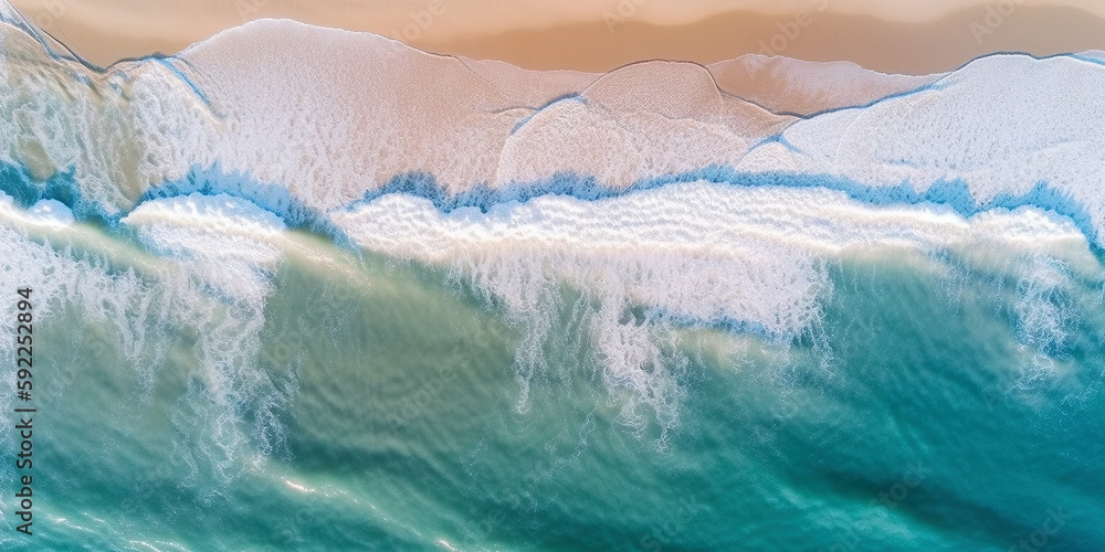 Ocean waves on the beach as a background. Beautiful natural summer ...