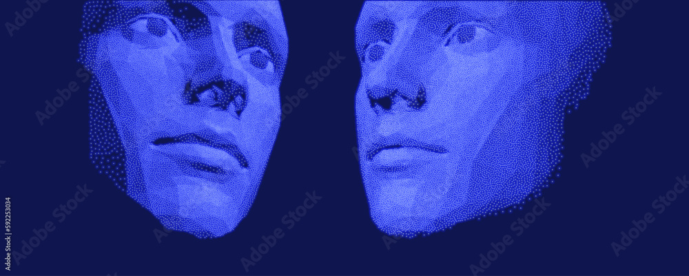 Dialogue, contact, conversational exchange between two individuals ...