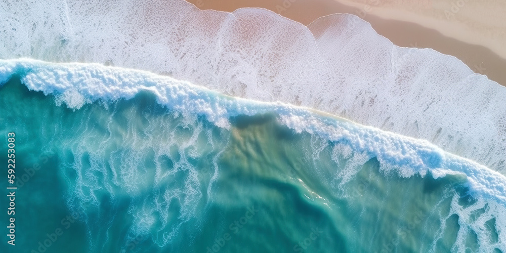 Ocean waves on the beach as a background. Beautiful natural summer ...