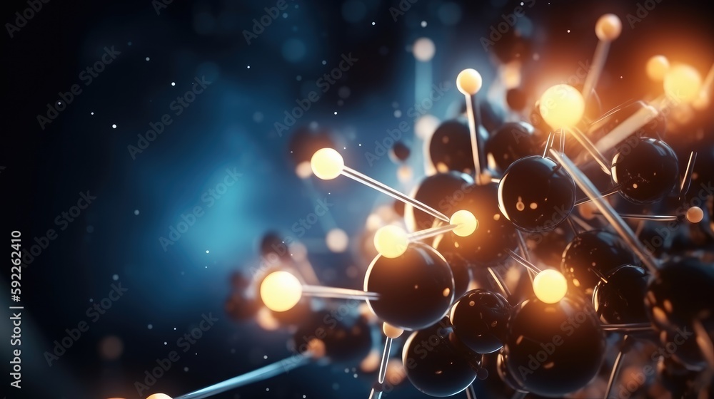 Science background with atoms and melocules Stock Illustration | Adobe ...