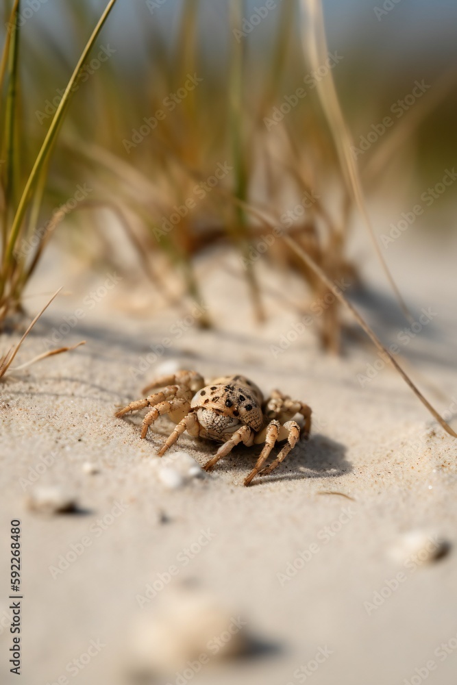 Micro Nature and Landscape Beach spiders, small size, hairy bodies ...