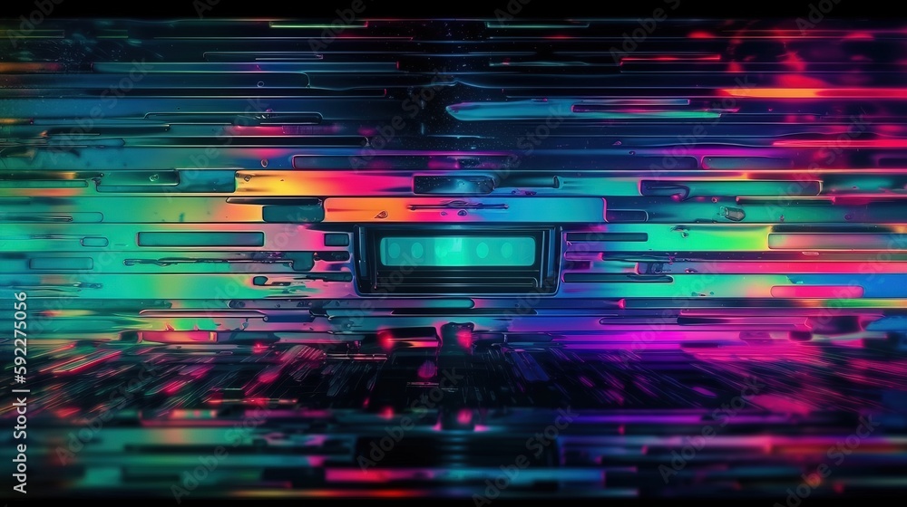 VHS scanlines glitch abstract effect background. Analog 80s and 90s ...