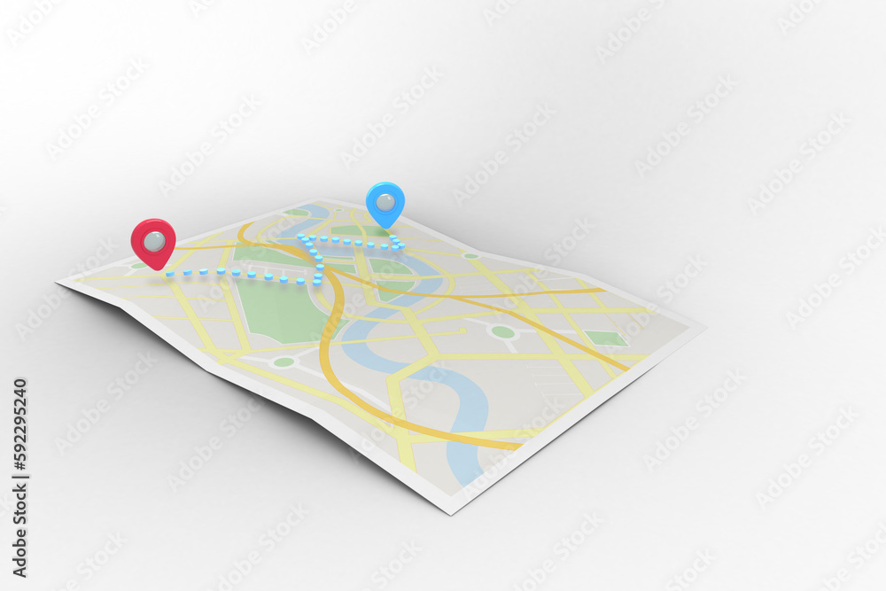 World map with pointers Stock Illustration | Adobe Stock