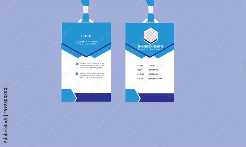 Professional corporate id card template, Modern and creative company ...