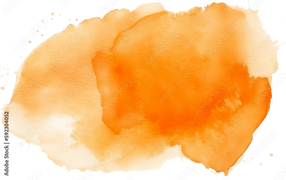 Paint stain orange watercolor Generative AI Stock Illustration | Adobe ...