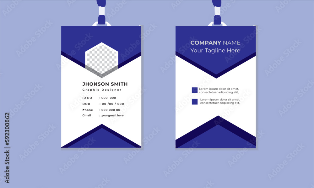 Professional corporate id card template, Modern and creative company ...