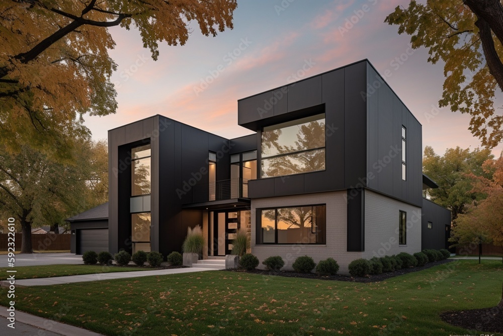 Luxurious Modern Dream Home Showcasing Sleek Minimalist Architecture ...