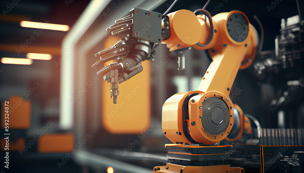 Industrial technology concept. Factory automation. Smart factory ...