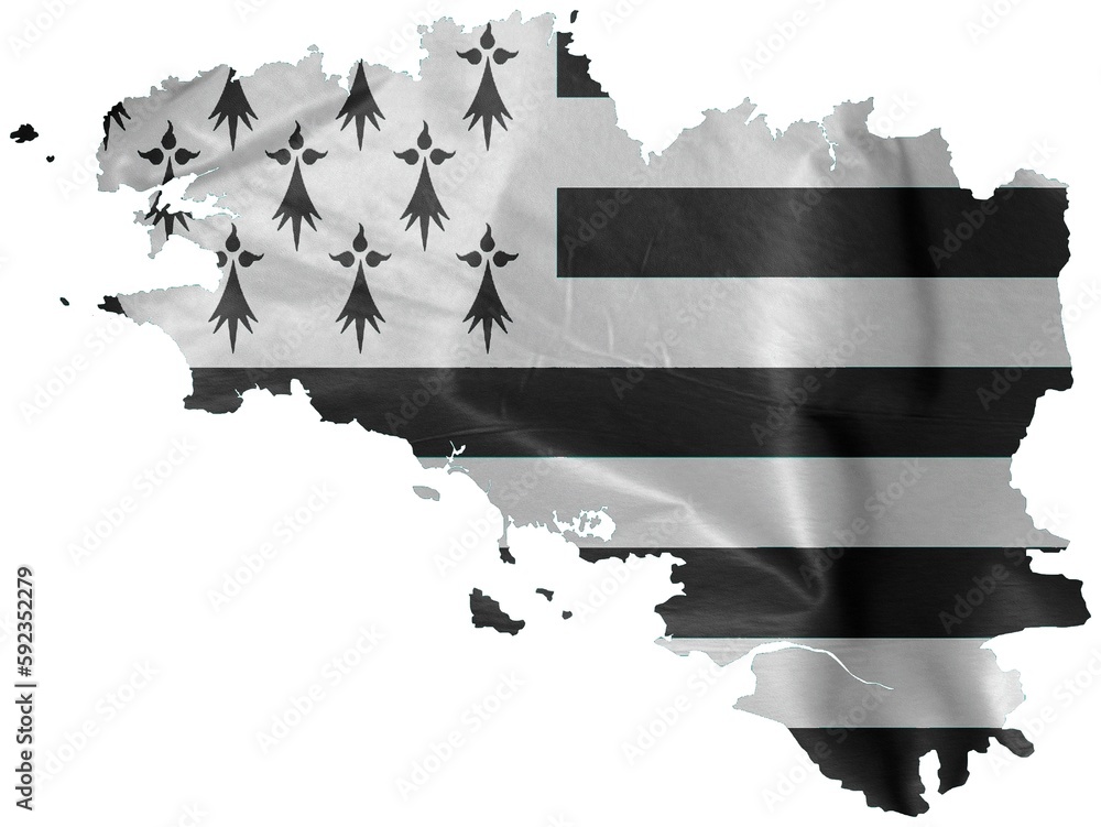Drapeau/carte de la Bretagne Stock Illustration | Adobe Stock