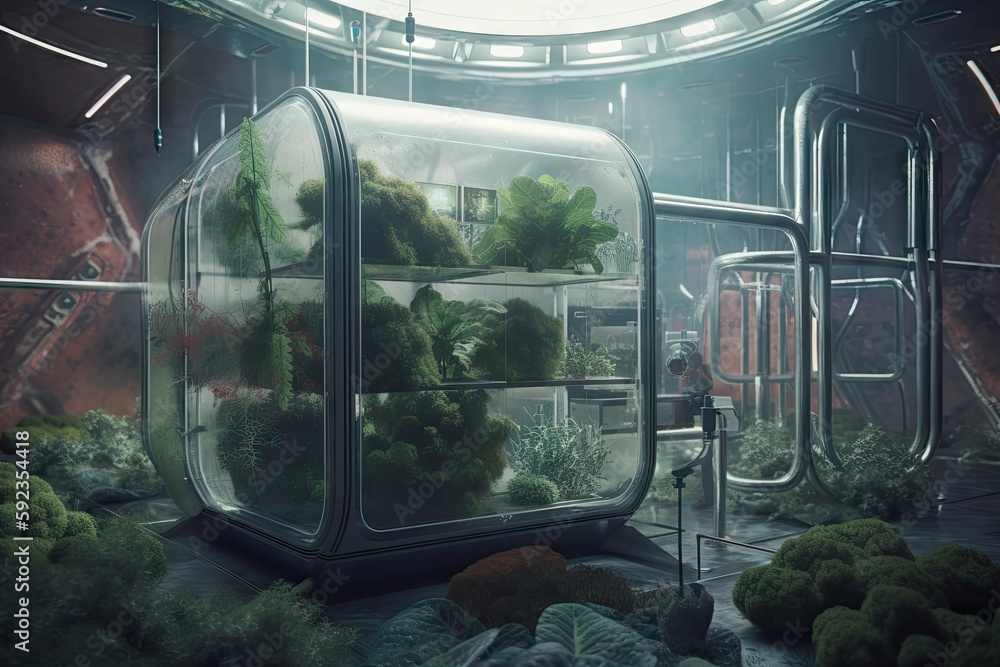 the future of space habitation in a self-sustaining ecosystem, with ...